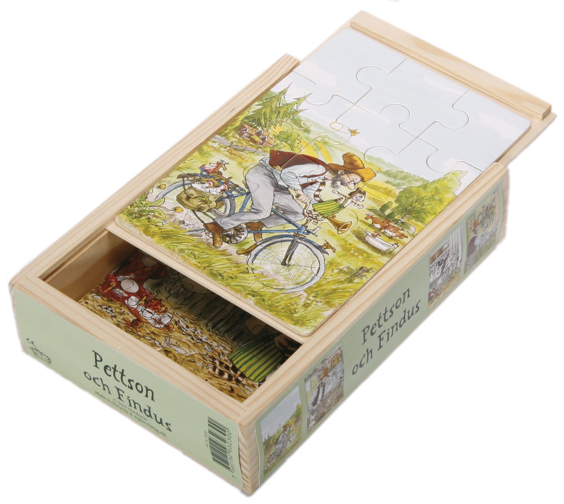 Findus och Pettson 4x träpussel | Adlibris